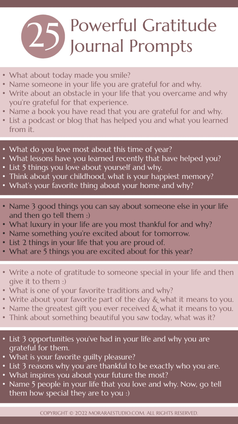 25 Powerful Gratitude Journal Prompts